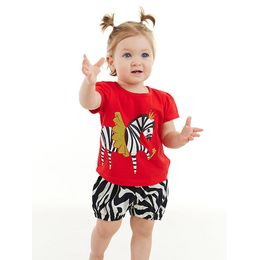 Denokids 2tlg. Outfit "Ballerina Zebra" in Rot/ Schwarz/ Wei&szlig; - 73% | Gr&ouml;&szlig;e 62/68 | Baby-shirts