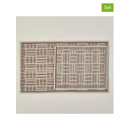 Bella Maison 2er-Set: Badematten ''Sharlett'' in Beige/ Grau - 46% | Heimtextilien-badematten