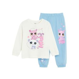 COOL CLUB Pyjama in Creme/ Hellblau - 30% | Gr&ouml;&szlig;e 122 | Kinder-waesche