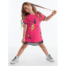 Denokids Kleid "Unicorn Rock" in Pink - 70% | Gr&ouml;&szlig;e 134 | Kinderkleider