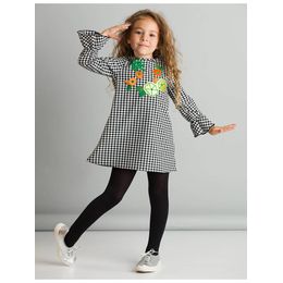Denokids Kleid "Floral" in Schwarz/ Wei&szlig; - 73% | Gr&ouml;&szlig;e 92 | Kinderkleider