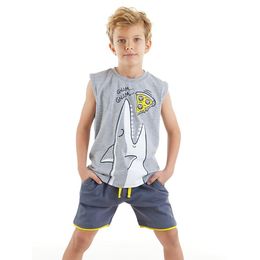 Denokids 2tlg. Outfit "Shark" in Grau - 69% | Gr&ouml;&szlig;e 104 | Kinder-oberteile