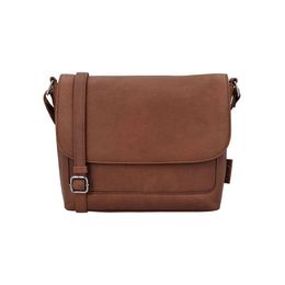 Beagles Leder-Umh&auml;ngetasche "Benidorm" in Hellbraun - (B)29 x (H)23 x (T)6 cm - 56% | Damen-taschen