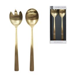 every ware Geb&uuml;rstetes Edelstahl-Salatbesteck in Gold - 46% | Gedeckter-tisch
