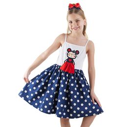 Denokids Kleid in Dunkelblau/ Wei&szlig; - 68% | Gr&ouml;&szlig;e 104 | Kinderkleider