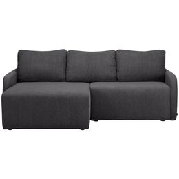 CARRYHOME Ecksofa, Anthrazit, Textil, 3-Sitzer, F&uuml;llung: Schaumstoff, Silikon, seitenverkehrt montierbar, L-Form, 217x146 cm, Fsc, Stoffauswahl, Liegefunktion, R&uuml;cken echt, Wohnzimmer, Sofas & Couches, Wohnlandschaften, Ecksofas