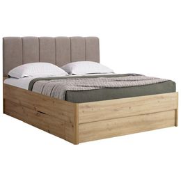 Boxxx Stauraumbett, Eiche Artisan, Holzwerkstoff, 2 Schublade(n) Schubladen, 140x200 cm, Schlafzimmer, Betten, Einzelbetten
