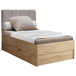 Boxxx Stauraumbett, Eiche Artisan, Holzwerkstoff, 2 Schublade(n) Schubladen, 90x200 cm, Schlafzimmer, Betten, Einzelbetten