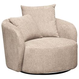 CARRYHOME Sessel, Taupe, Holz, Metall, Textil, Pappel, Sperrholz, F&uuml;llung: Polyester, 101x82x97 cm, Wohnzimmer, Sessel, Sonstige Sessel