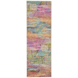 Novel L&auml;ufer Rainbow, Mehrfarbig, Regenbogen, rechteckig, 80x250 cm, f&uuml;r Fu&szlig;bodenheizung geeignet, feuchtraumgeeignet, waschbar, pflegeleicht, Teppiche & B&ouml;den, Teppiche, Waschbare Teppiche
