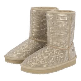 Philipp Plein Stiefeletten - Stiefel Mid Flat Verziert - Gr. 36 (EU) - in Beige - f&uuml;r Damen