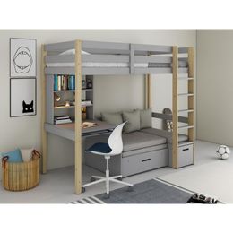 Ds Produkt Hochbett &raquo;Meddox, TOPSELLER! OTTOs Choice, Gamerbett, LED, Schreibtisch&laquo; Gesamtau&szlig;enma&szlig;e B/T/H 203,7/94,4/180 cm, Kleiderstange, viel 