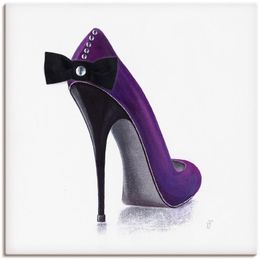 Artland &raquo;Damenschuh - Violettes Modell&laquo; Modebilder 1 Stk. tlg. auf Holzrahmen gespannt lila Leinwand