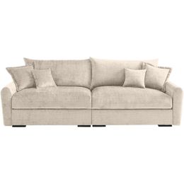 Home Affaire Big-Sofa &raquo;Finka, Breite 247 cm&laquo; Mega-Sofa, Cord oder Chenille-Struktur, mit Federkern & 4 Zierkissen 100% Polyester