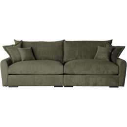 Home Affaire Big-Sofa &raquo;Finka, Breite 247 cm&laquo; Mega-Sofa, Cord oder Chenille-Struktur, mit Federkern & 4 Zierkissen 100% Polyester
