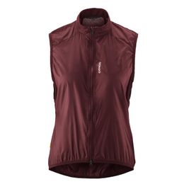 Gonso Damen &raquo;Road Vest Wind W&laquo; Damen Weste, atmungsaktive Radweste, leichte Windweste, Tight Fit rot 42