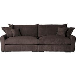 Home Affaire Big-Sofa &raquo;Finka, Breite 247 cm&laquo; Mega-Sofa, Cord oder Chenille-Struktur, mit Federkern & 4 Zierkissen 100% Polyester