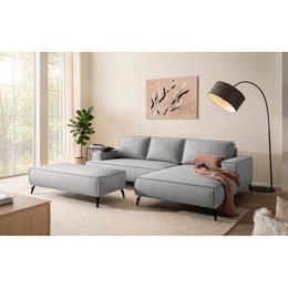 Home Affaire Sitzgruppe &raquo;TVINNU, Polsterecke L-Form, Schlaffunktion, mit Hocker&laquo; Set, Set, stellbar zum Schlafsofa (Krokodilverbinder)