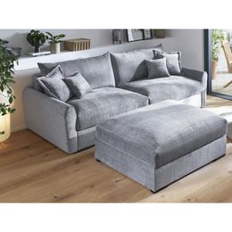 Home Affaire Big-Sofa &raquo;Finka, Breite 190 cm&laquo; Mega-Sofa, Cord oder Chenille-Struktur, mit Federkern & 4 Zierkissen 100% Polyester