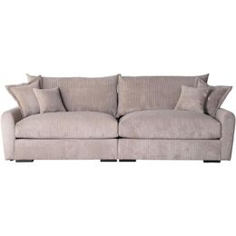 Home Affaire Big-Sofa &raquo;Finka, Breite 247 cm&laquo; Mega-Sofa, Cord oder Chenille-Struktur, mit Federkern & 4 Zierkissen 100% Polyester