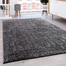 Paco Home Teppich &raquo;Melbourne 690&laquo; rechteckig 4 mm H&ouml;he Flachgewebe, modernes Design, ideal im Wohnzimmer & Schlafzimmer grau Polyester