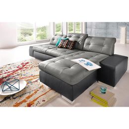 Sit & More sit&more &raquo;Palomino L-Form&laquo; wahlweise XL oder XXL und mit Bettfunktion schwarz Kunstleder SOFTLUX /Struktur (100% Polyester);Kunstleder SOFTLUX /