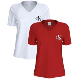 Calvin Klein Jeans Damen T-Shirt &raquo;MONOLOGO VNK 2PACK TEE&laquo; Packung, 2er-Pack, 2 Stk., Logoschriftzug M (40)