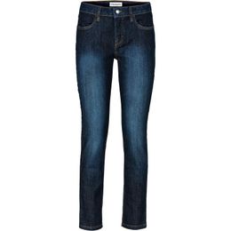 bonprix Damen bonprix 7/8-Jeans &raquo;Slim Fit Jeans Mid Waist, cropped&laquo; Slim fit Passform, aus Baumwollmischung, mit vier Taschen blau 46, N-Gr