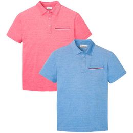 bonprix Herren bonprix Poloshirt &raquo;Piqu&eacute;-Poloshirt aus reiner Baumwolle (2er Pack)&laquo; Packung, 2, 2 Stk. Regular fit, Kurzarm, f&uuml;r Freizeit und B&uuml;ro, aus