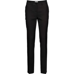 bonprix Damen bonprix Anzughose aus Polyester, Viskose und Elasthan, Slim fit Passform schwarz 46, N-Gr