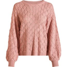 bonprix Damen bonprix Ajourpullover &raquo;Ajour-Pullover&laquo; aus Polyacryl, l&auml;ssige Passform rosa 32/34 (XS)
