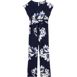 bonprix Damen bonprix Jumpsuit &raquo;Jumpsuit mit Bindeband&laquo; f&uuml;r eleganten Look, mit Bindeband zur Taillenanpassung blau 48/50 (XL), K-Gr