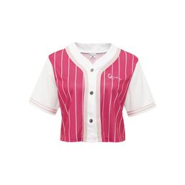 Karl Kani Herren Kurzarmshirt &raquo; Chest Signature Pinstripe Short Baseball Shirt&laquo; 1 Stk. M