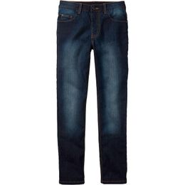bonprix Kinder bonprix Slim-fit-Jeans mit Stretch-Material, mit verstellbarem Bund, leichte Waschung blau 164, N-Gr