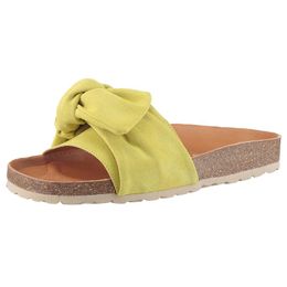 VERBENAS Damen VERBENAS Pantolette &raquo;Roxy Roda&laquo; Sommerschuh, Flat, Pool Slides mit modischer Schlaufe gelb 35