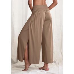 Lascana Damen Lascana Haremshose mit &uuml;berlappenden Seitenn&auml;hten beige 32/34, N-Gr