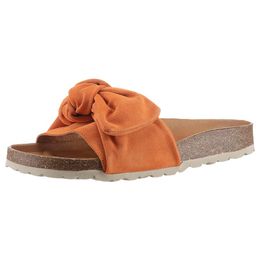 VERBENAS Damen VERBENAS Pantolette &raquo;Roxy Roda&laquo; Sommerschuh, Flat, Pool Slides mit modischer Schlaufe orange 38