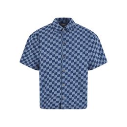 Urban Classics Herren Urban Classics Langarm-Poloshirt &raquo; Laser Check Printed Boxy Shirt&laquo; 1 Stk. XL
