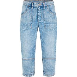 bonprix Damen bonprix Caprijeans Regular Fit, aus Baumwollmischung, mit Knopf und Rei&szlig;verschluss blau 46, N-Gr