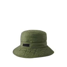 Ganni Caps & M&uuml;tzen - Quilted Tech Bucket Hat - Synthetic - Khaki - Gr. XS - in Gr&uuml;n - f&uuml;r Damen