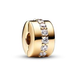 Pandora Clip-Charm Klare Funkelnde Reihe Goldfarben | Gr.: onesize