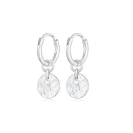 Elli Ohrringe 925 Sterling Silber Geo, Kreis, Pl&auml;ttchen in Silber | Gr.: onesize