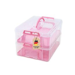 Intirilife Transportbox Beh&auml;lter f&uuml;r Kuchen und Cupcakes 36.1 x 26.1 x 21.2 cm in Pink | Gr.: onesize