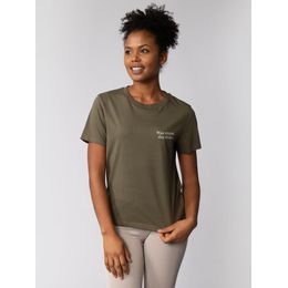 wat? Apparel T-Shirt Was muss das muss in Khaki | Gr.: 38