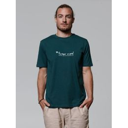 wat? Apparel T-Shirt Finger weg in Dunkelgr&uuml;n | Gr.: 48