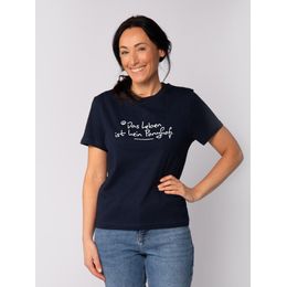 wat? Apparel T-Shirt Das Leben ist kein Ponyhof in Dunkelblau | Gr.: 38