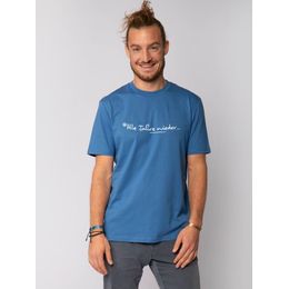 wat? Apparel T-Shirt Alle Jahre wieder in Bright Blue | Gr.: 54