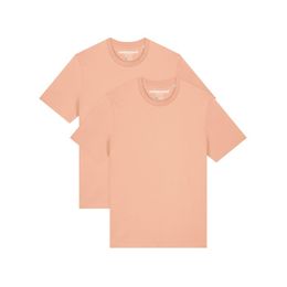 wat? Apparel T-Shirt 2er Multipack Bio Basic T-Shirt Fraiche Peche in Fraiche Peche | Gr.: 58