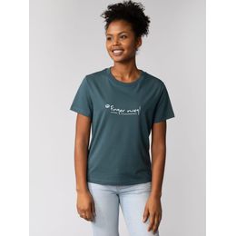 wat? Apparel T-Shirt Finger weg in Petrol | Gr.: 42