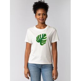 wat? Apparel T-Shirt Monstera 2.0 in Off White | Gr.: 44